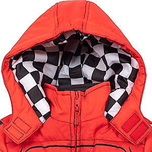 Disney Pixar Cars Lightning McQueen Toddler Boys Winter Coat Puffer Jacket Red 4T