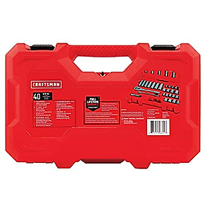 CRAFTSMAN Mechanics Tool Set, SAE / Metric, 3/8-Inch Drive, 40-Piece (CMMT12018)
