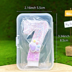 CasaPopz Dog Paw Birthday Number Candles for Cake Decoration, Pink Dog Cat Paw Number 4 Candle, Dog Themed Birthday Cake Topper for Party Decorations Favors Supplies