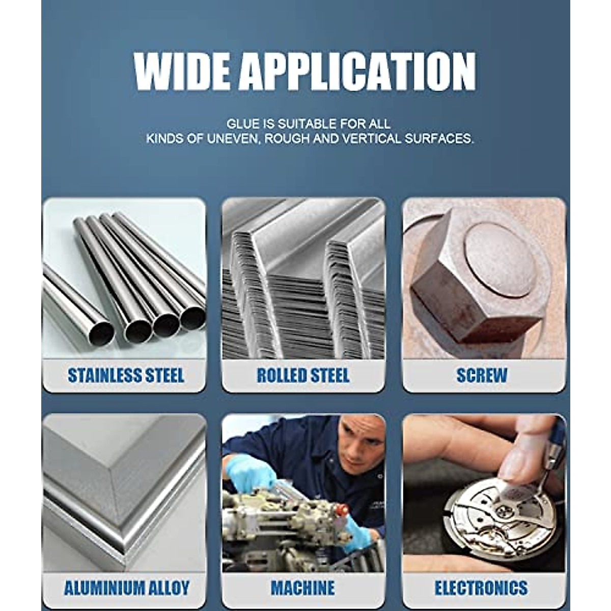 20g Metal Glue,Glue for Metal,for bonding Between Metal and Metal,Metal and Other Material.Instant Super Glue for Metal,Stainless Steel,DIY Craft,Aluminum Alloy,Metal Tube,Metal Product