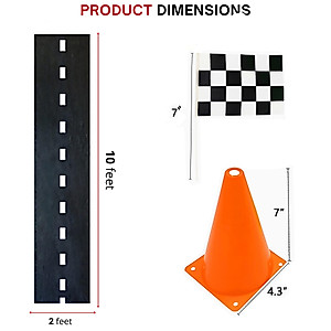 YOELVN 7inch Orange Racing Traffic Cones With Holes on Top,Checkered Flags,Racetrack Floor Runner,Race Car Birthday Party Supplies,Table Centerpiece Decorations 38PCS Set