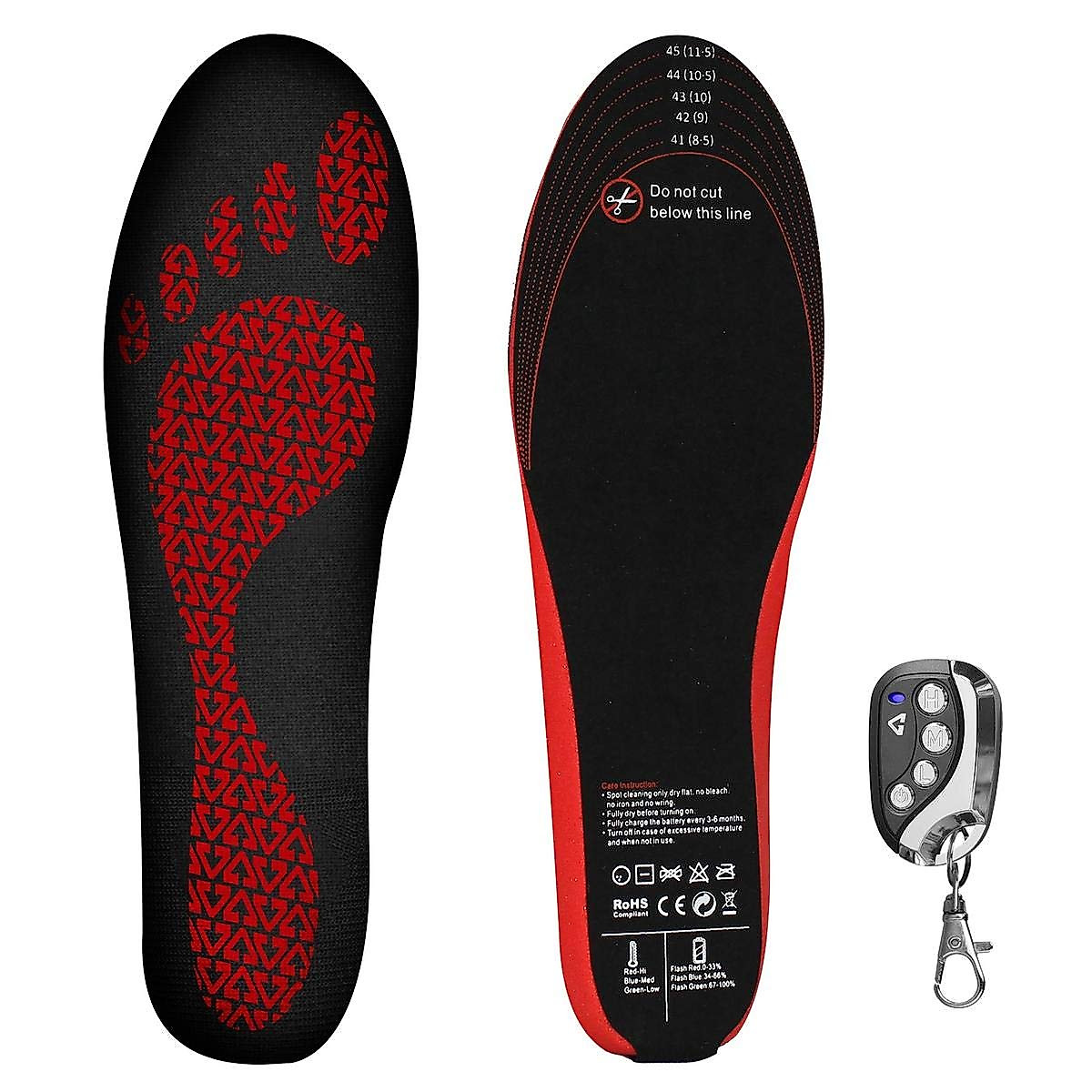 Gerbing Rechargeable Heated Insoles with Remote Control – Battery Powered Boot Shoe Insole Foot Warmers for Winter Hunting Fishing Camping Hiking – Works 8 Hours on Single Charge, Heats up to 140F