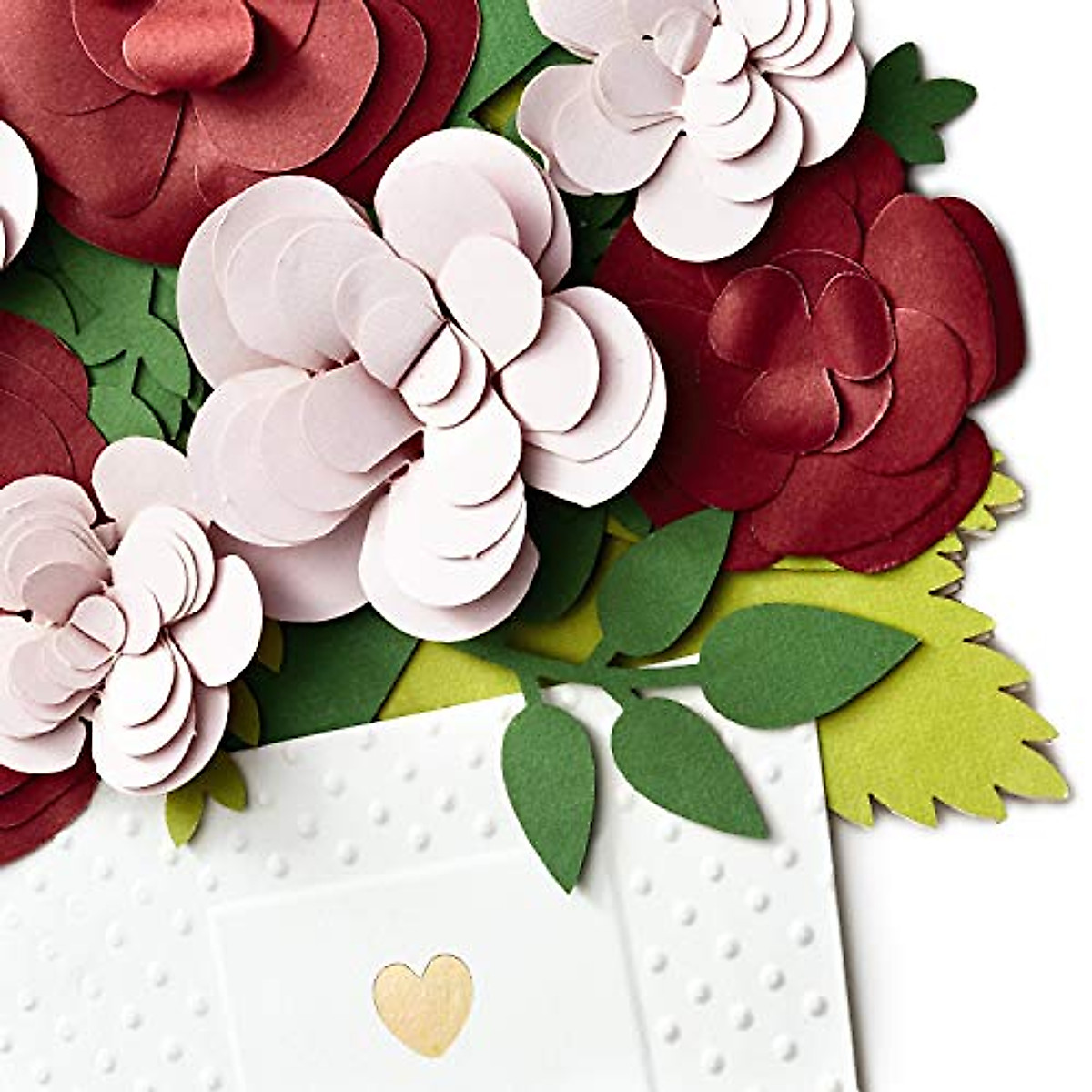 Hallmark Signature Paper Craft Flowers Displayable Bouquet Anniversary Card, Valentines Day Card, Love Card (I Love You)