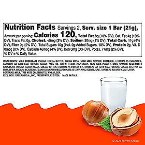 Kinder Bueno Milk Chocolate and Hazelnut Cream, 2 Individually Wrapped Chocolate Bars Per Pack, Easter Basket Gifts, 1.5 oz each, 30 Pack