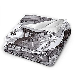 Throw Blanket Hange Zoe Attack On Titan Soft Microfiber Sofa Blanket Comfortable Luxury Air-Conditioning Quilt Large 80" X60“
