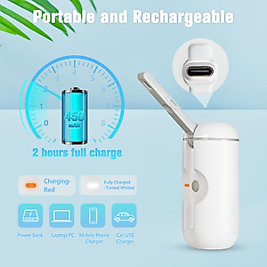 Portable Bidet for Travel, 12.2oz/360ml Travel Bidet, IPX6 Waterproof & Handheld, Rechargeable Electric Bidet for Personal Hygiene Cleaning, Soothing Postpartum,Hemorrhoid and Perineal Care