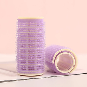 Hair Roller Curlers Bangs Self-Adhesive Hair Curling Styling Women DIY Makeup Tools 2Pcs Purple