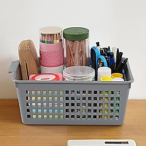 Vcansay Small Plastic Storage Basket, 6 Packs