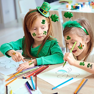 St. Patrick's Day Temporary Tattoo 20 Pack Big Shamrock Tattoos St. Patrick's Day Accessories Kids Party Favors Saint Patrick's Day Temporary Tattoos for Kids Adults