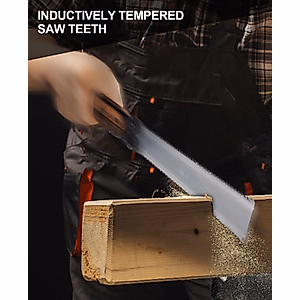 EHOPHNA Hand Saw, 5.5 Inch Mini Woodworking Tools with SK-85 Steel, Portable Folding Saw 13/14 TPI Double Edges, Christmas Gadgets Gifts for men (Silver)