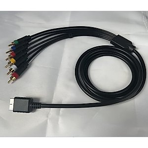 Y.D.F PlayStation 1/2/3 (PS1/PS2/PS3) Ypbpr Component + RCA Compsite Video Cable （2 in 1, Ypbpr Component Only for PS2/PS3 Multi Premium Soft (6 Feet)