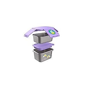 Skip Hop Toddler Stainless Steel Lunch Box Kit, Zoo, Unicorn