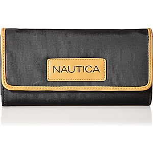 Nautica womens Carry-all The Perfect Carry All Money Manager Wallet Oraganizer with RFID Blocking Wallet, Black, One Size US