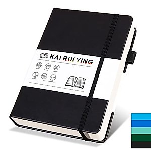 KaiRuiYing Lined Journal Notebook with Pen Holder, 320 Pages Journals for Writing A5 Notebooks College Ruled for School/Office, PU Leather Journal for Men/Women, 100 Gsm Paper Thick Journal