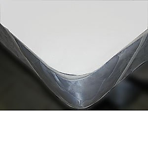 Excellent Polyester Flannelette Laminated Vinyl Waterproof Mattress Pad, Queen Size