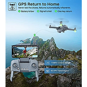 SYMA X500Pro GPS Drones with 4K UHD Camera for Adults, RC Quadcopter with 50 Minutes Flight Time, Brushless Motor, 5G FPV Transmission, Follow Me, Auto Return Home, Included Carrying Bag