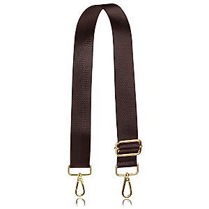 Allzedream Wide Purse Strap Replacement Crossbody Shoulder Bag Adjustable (Chocolate)