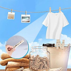 SenseYo 100 Pcs 1.9 Inch Wooden Clothespins Clips for Hanging Clothes, Craft, Home