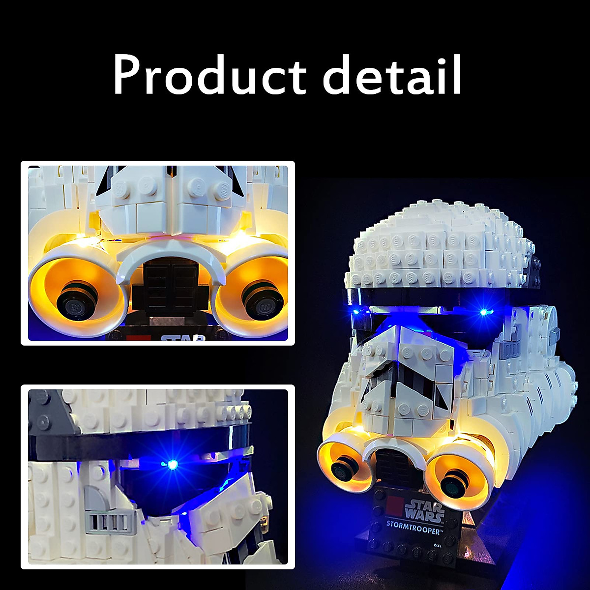 FRIFUN LED Light Set Compatible with Lego Stormtrooper Helmet 75276 (NOT Included The Model Sets)