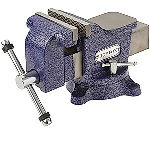 Shop Fox D3248 Bench Vise with Swivel Base, 4-Inch