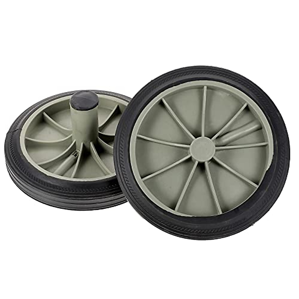 Happyyami Garbage Container Wheels 2Pcs Trash Can Garbage Can Rubber Replacement Wheel Can Pulley Outdoor Trash Can Wheels Tools Accessories Waste Container Wheels