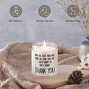 GSPY Scented Candles - Thank You Gifts, Thankful Gifts for Women, Men - Thank You Candle Gifts for Mom, Friend, Coworker, Nurse, Mentor, Boss - Teacher Appreciation Gifts