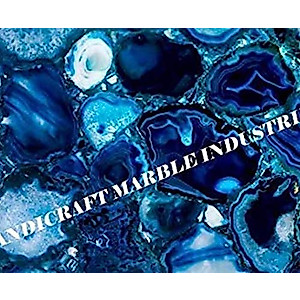 Blue Agate Stone Square Coffee Table Top, Blue Agate Stone Square Centre Table Top, Blue Agate Stone Dining Table Top, Blue Agate Square Side Table Top, Piece Of Conversation, Family HeirLoom