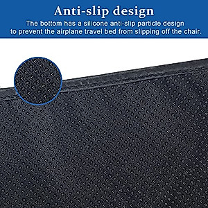 WEIGUZC Toddler Travel Bed, Kids Travel Bed, Kids Airplane Foot Rest, Maximum 55lb/25 kg Weight Capacity, Elevate Legs for Better Circulation, Lightweight & Foldable - Black