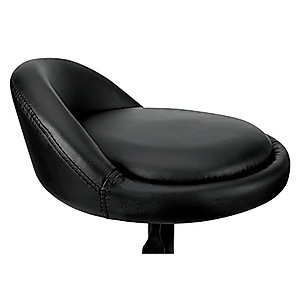 Performance Tool W85011 Adjustable Height Bar Stool, Pneumatic Swivel Bar Stool with Back Support, 360 Degree Swivel, Heavy Duty Steel Frame Stool Perfect for Home, Bar and Shop, Black