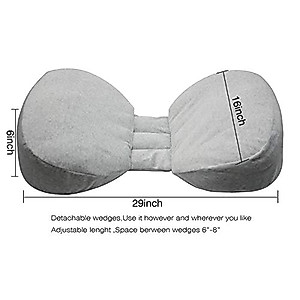 SIMINZICH Side Sleeper C Shaped Pregnancy Pillow,Double Wedge for Body, Belly, Back Support, Maternity Pillow with Removable Velvet Cover
