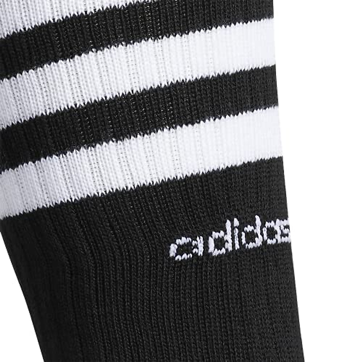 adidas Men's 3-Stripe Crew Socks (3-Pair), Black/White/Onix Grey, Large