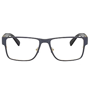 Versace VE 1274 1468 Black Metal Rectangle Eyeglasses 55mm