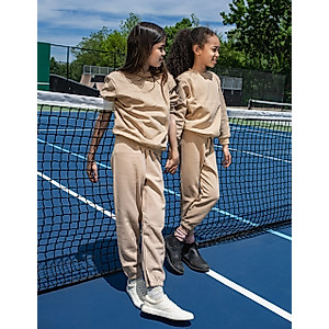 Leveret Kids & Toddler Boys Girls Long Sleeve Sweatshirt Beige (Size 4 Years)