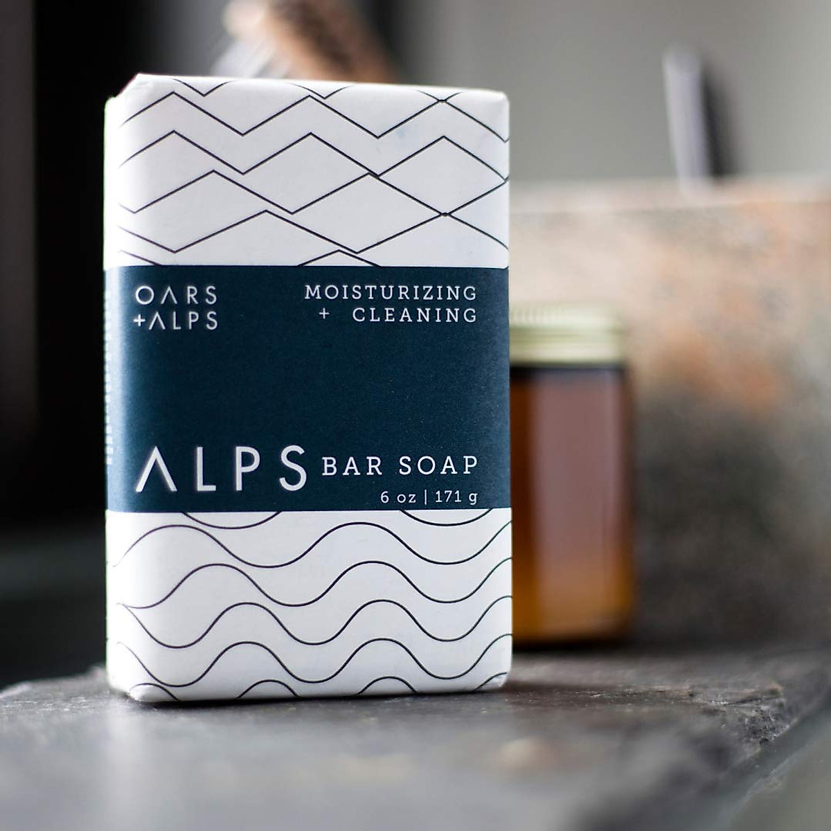 Oars + Alps Moisturizing Men's Bar Soap, Dermatologist Tested and Made with Clean Ingredients, TSA Approved, 1 Pack, 6 Oz
