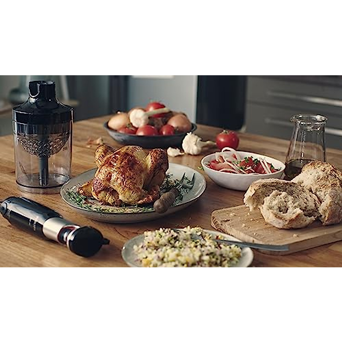 Philips ProMix Viva Collection Handblender, 300W Blending Power, SpeedTouch, On-the-Go Tumbler, Black & Stainless Steel, (HR2629/91)