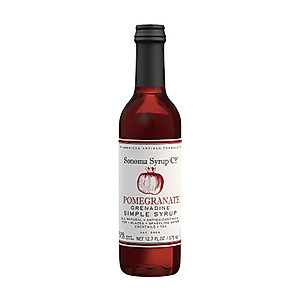 Sonoma Syrup Co Pomegranate Grenadine Simple Syrup, 12.7 oz for Cocktails, Tea, and Baking