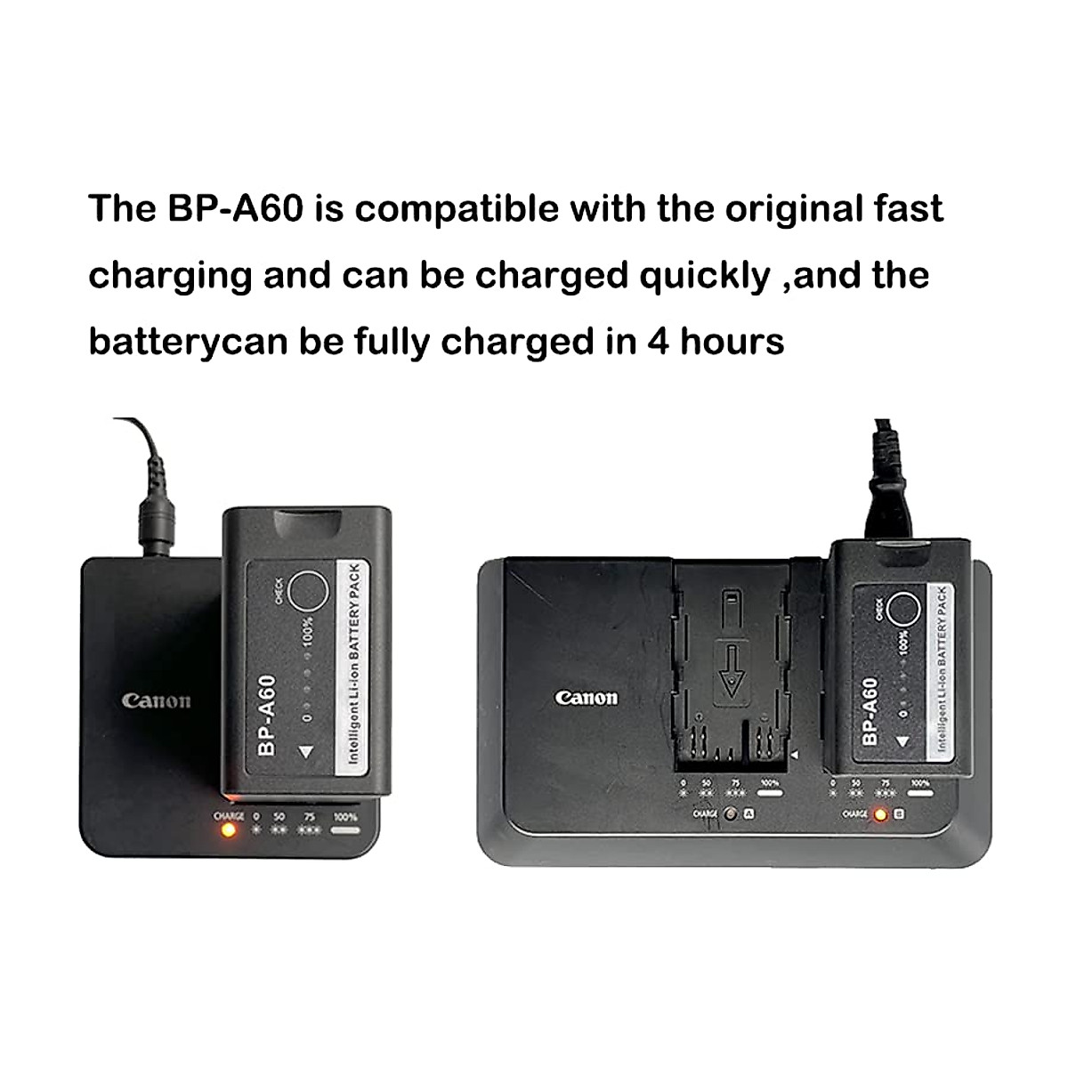 Fully Decoded Replacement Battery for Canon BP-A60 Compatible with EOS C200,EOS C70,C200B,C220B,EOS C300 Mark II,C300 MK III,C500 Mark II,X605 XF705 4K UHD(A60)