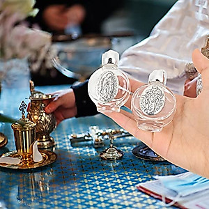 Refillable Water Bottles Holy Water Bottle: 2pcs Clear Glass Water Bottle Small Glass Holy Water Bottle Catholic Home Blessing Housewarming Gift Christian Easter Party Favor