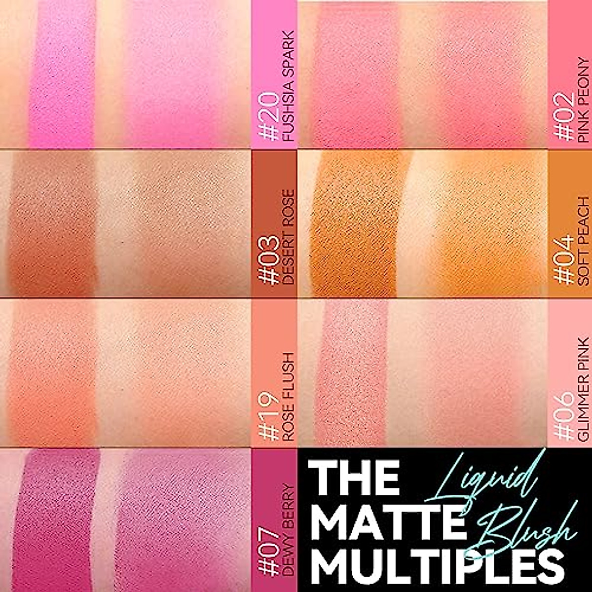 Liquid Blush Wand, Matte Face Blushes Beauty Wand with Cushion Applicator, Lightweight Pink Blush Natural Pearl Finish, Smooth Creamy Fomula (3# desert rose)