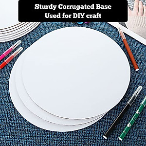 ZOEYES 50 PCS 10 inch Cake Board Round Cake Circles Cake Base Cardboard Cake Boards for Cake Pizza Decorating Supplies