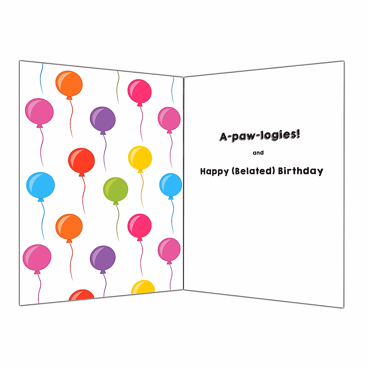 Glory To Dog Doggone It! I Furgot Your Birthday Belated Birthday Card (featuring an adorable Jack Russell Terrier puppy) with Greeting Card Mailing Envelope