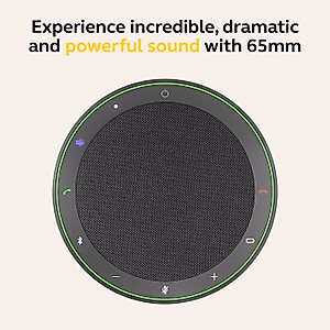 Jabra Speak2 75 Wireless Bluetooth Speakerphone - Portable Speaker with 4 Noise-Cancelling Mics, 65mm Full-Range Speakers & USB-A Bluetooth Adapter - Certified Microsoft Teams Speaker - Dark Grey