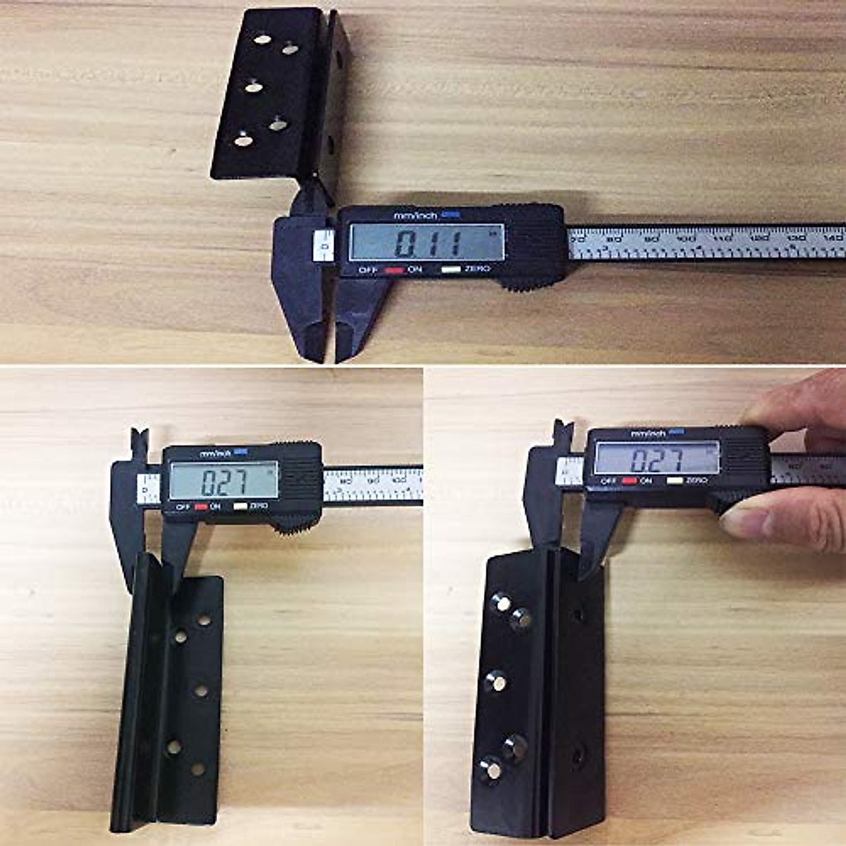 Bed Frame Bed Post Double Hook Slot Hardware Attachment Bracket for Wooden Bed-Set of 2