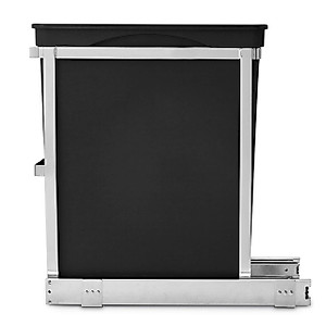 simplehuman 30 Liter / 8 Gallon Under Counter Kitchen Cabinet Pull-Out Trash Can, Heavy-Duty Steel Frame