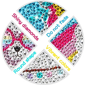 YOBEYI 5D Diamond Painting Kits for Kids Wooden Frame Diamond Arts and Crafts for Kids Mosaic Gem Stickers by Number Kits DIY Painting Arts Crafts Set Embroidery Christmas Gift (Alpaca B)