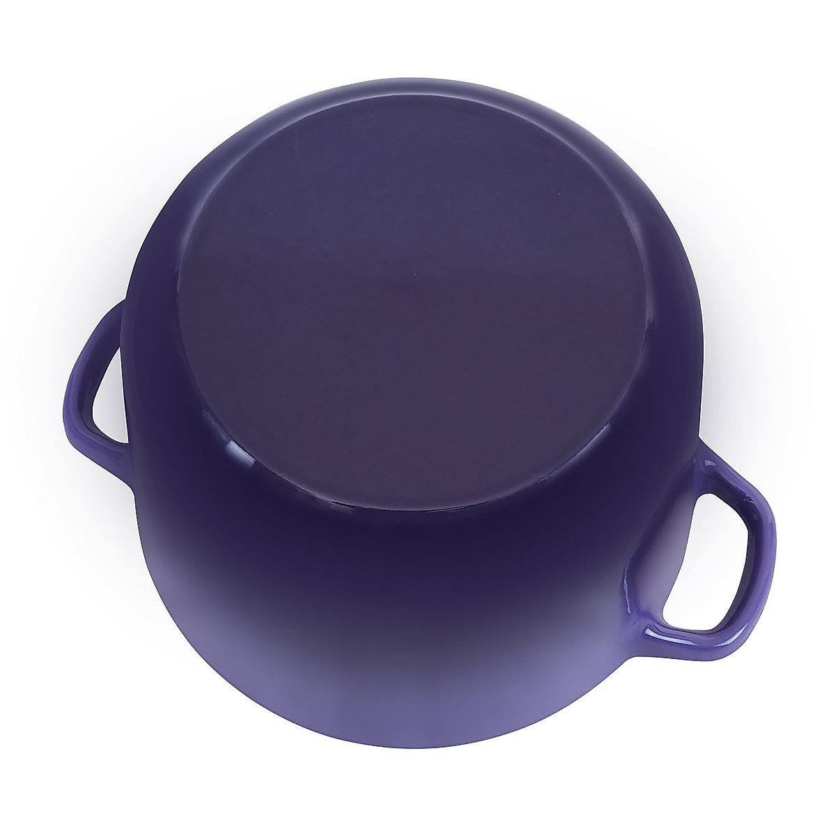 Flavehc Dutch Oven Pot with Lid 1.8 qt Cast Iron Dutch Oven for Bread Baking Purple Enameled Cast Iron Rice Pot with Handels