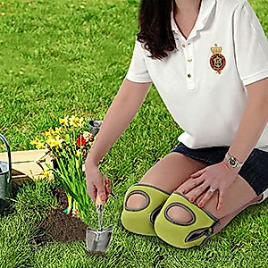 TopHomer 1 Pair Gardening Knee Pads Garden Knee Protectors Anti Slip Protective Cushion Soft Ultra Comfort Garden Kneepad,For Gardener Cleaning Work Scrubbing Floors Pruning -Adaptable Strap, Green
