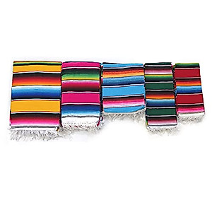 Leos Imports (TM Mexican Sarape Blanket (Small 40"x20")
