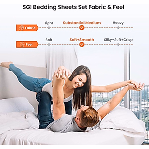 Kotanza Bedding 600TC 100% Egyptian Cotton Sheets-Extra Long-Staple Cotton Sheets for Kids & Adults, Fits Mattress Upto 15'' Deep Pocket, Sateen Weave, Cotton 4PC Sheets Set - (White,King)