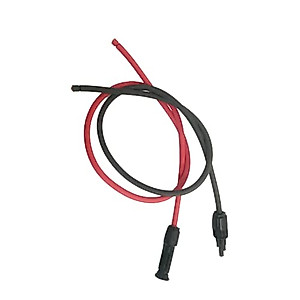 AWTSUNCON Pairs Red+Black of 6AWG Gauge Solar PV Panel Extension Cable PT-Male and Female connectors UL Listed (50)